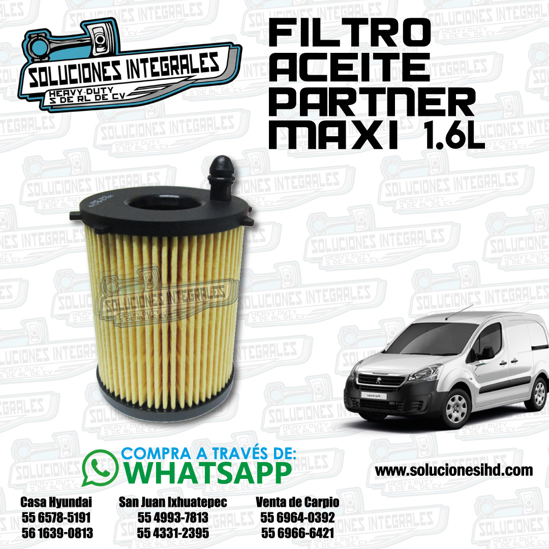 FILTRO-ACEITE-PARTNER-MAXI-1.6L-DIESEL – Soluciones IHD