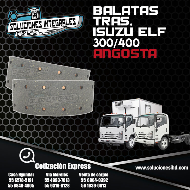 BALATAS TRASERAS ISUZU ELF 300/400 – Soluciones IHD