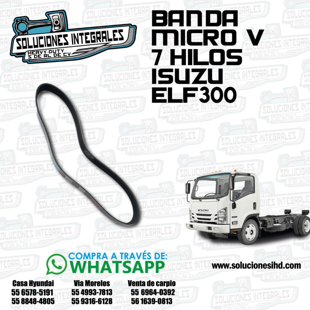 BANDA MICRO V 7 HILOS ISUZU ELF 300 – Soluciones IHD