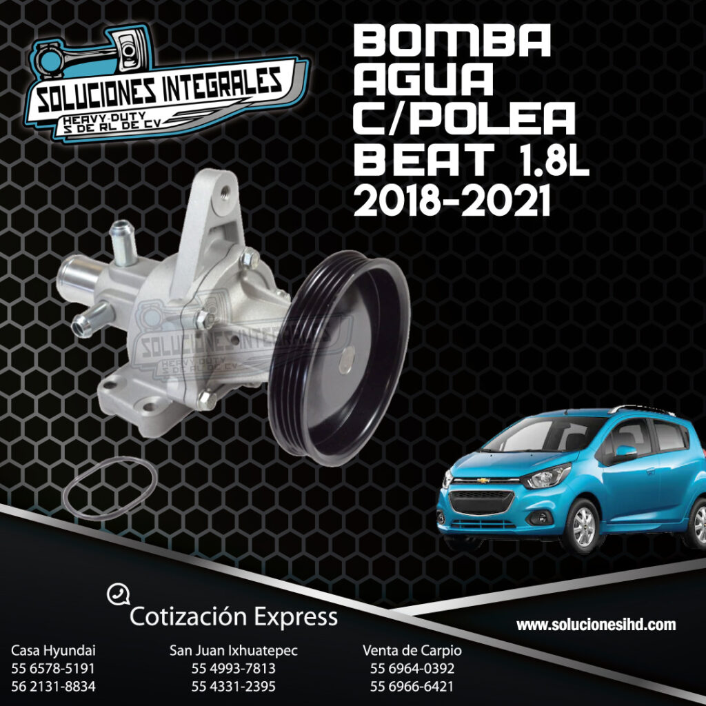 BOMBA AGUA C/POLEA BEAT 1.2L 18/21 – Soluciones IHD