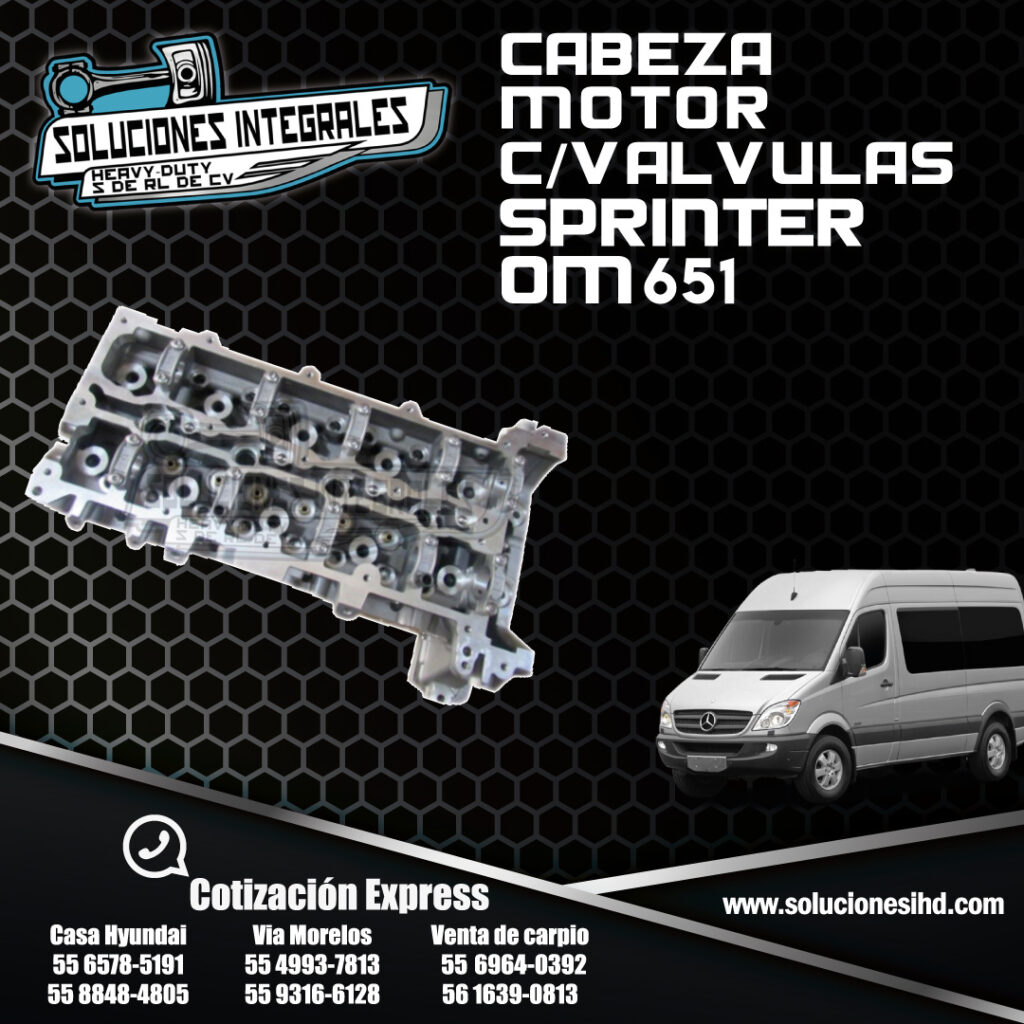 CABEZA MOTOR C/VALVULAS SPRINTER OM651 – Soluciones IHD