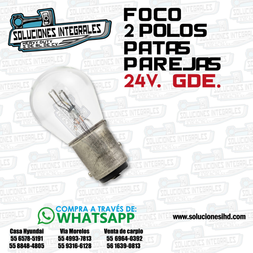 FOCO 2 POLOS PATAS PAREJAS 24V GDE. – Soluciones IHD