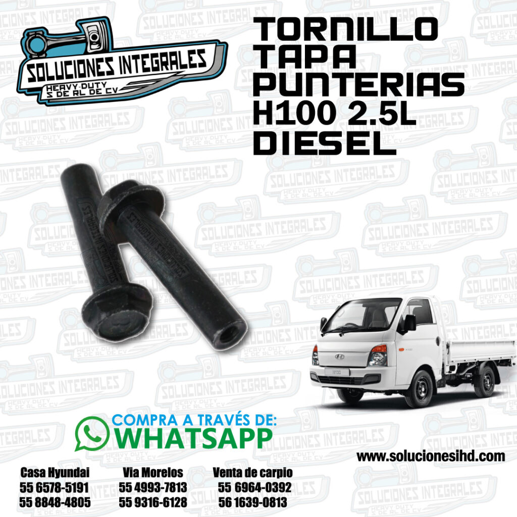 TORNILLO TAPA PUNTERIAS H100 DIESEL 2.5L – Soluciones IHD