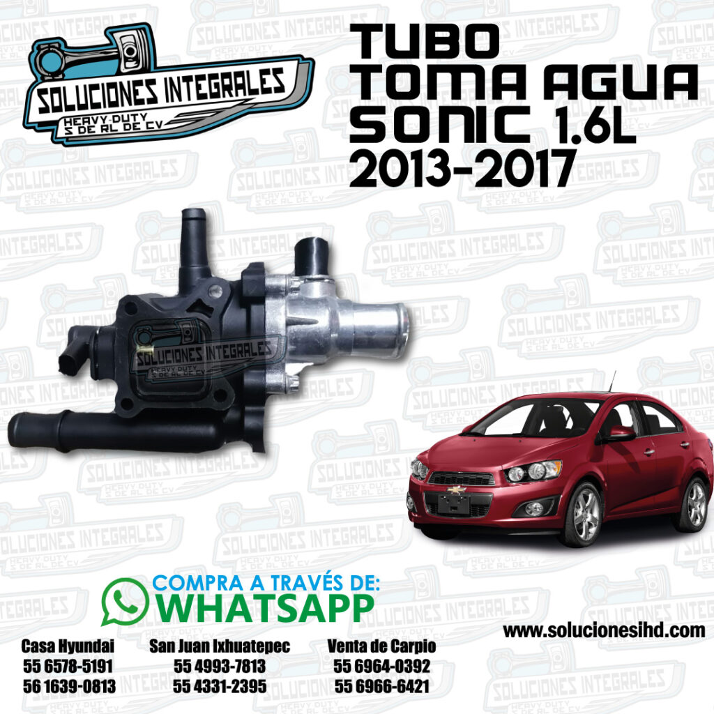 TUBO TOMA AGUA SONIC 1.6L – Soluciones IHD