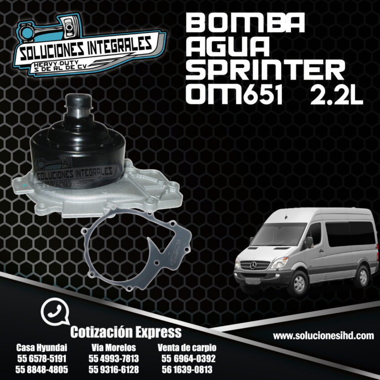 BOMBA AGUA SPRINTER OM651 2.2L DIESEL – Soluciones IHD