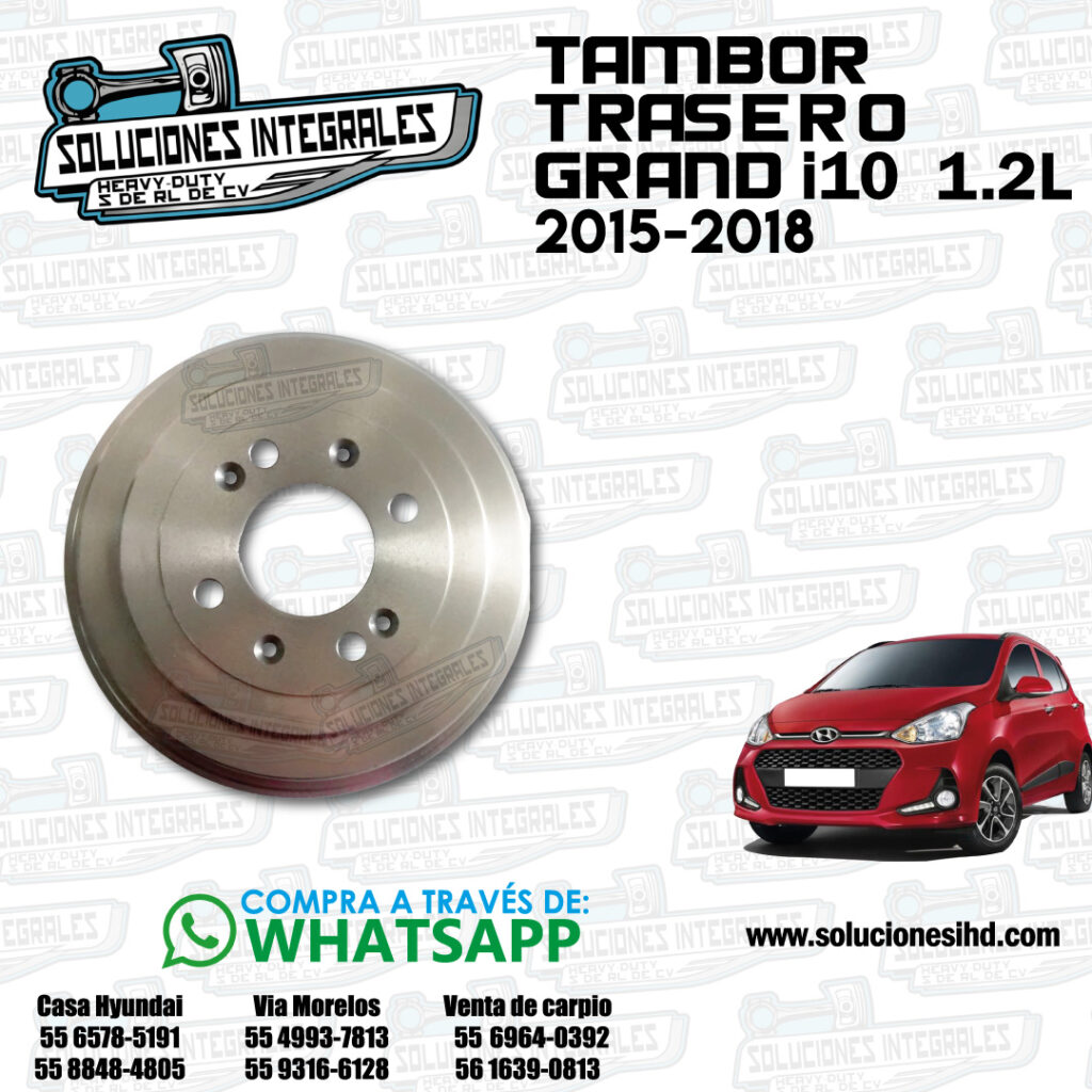 TAMBOR TRASERO 1.2L GRAND I10 – Soluciones IHD