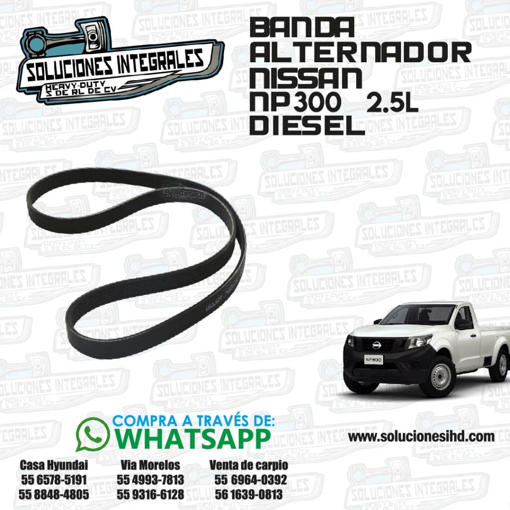 BANDA ALTERNADOR NISSAN NP300 2.5L DIESEL – Soluciones IHD