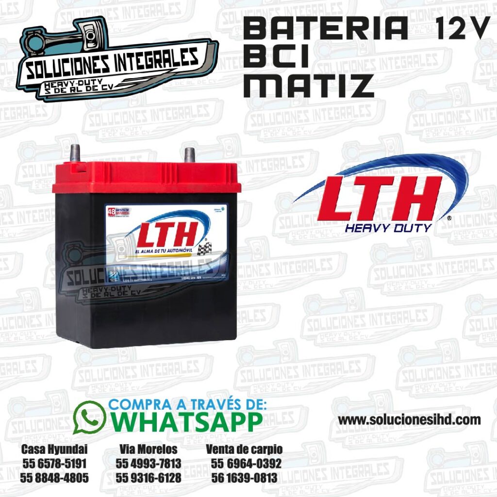 BATERIA 12V BCI (NS40Z) MATIZ – Soluciones IHD
