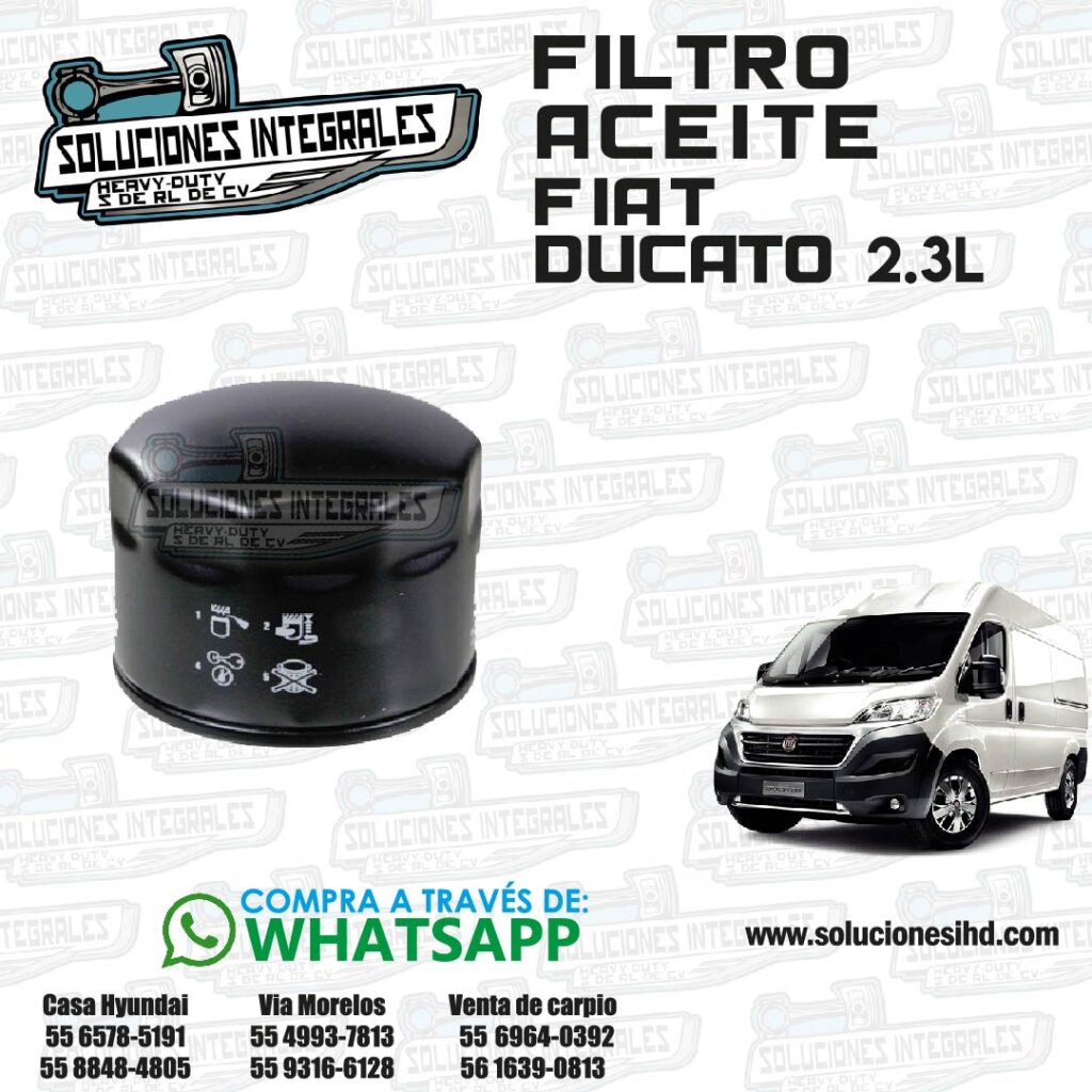 FILTRO ACEITE DUCATO 2.3L DIESEL – Soluciones IHD