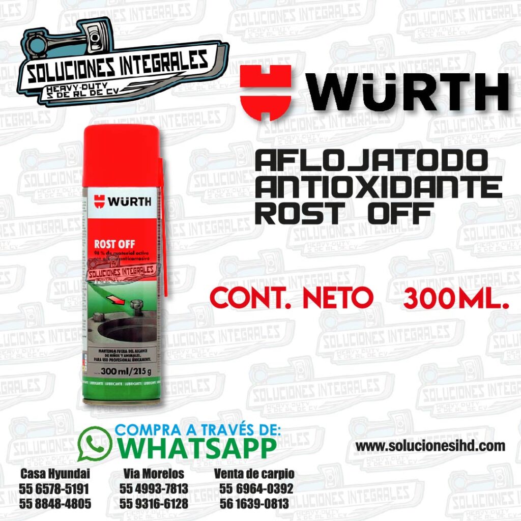 WURTH AFLOJATODO ANTIOXIDANTE ROST OFF – Soluciones IHD