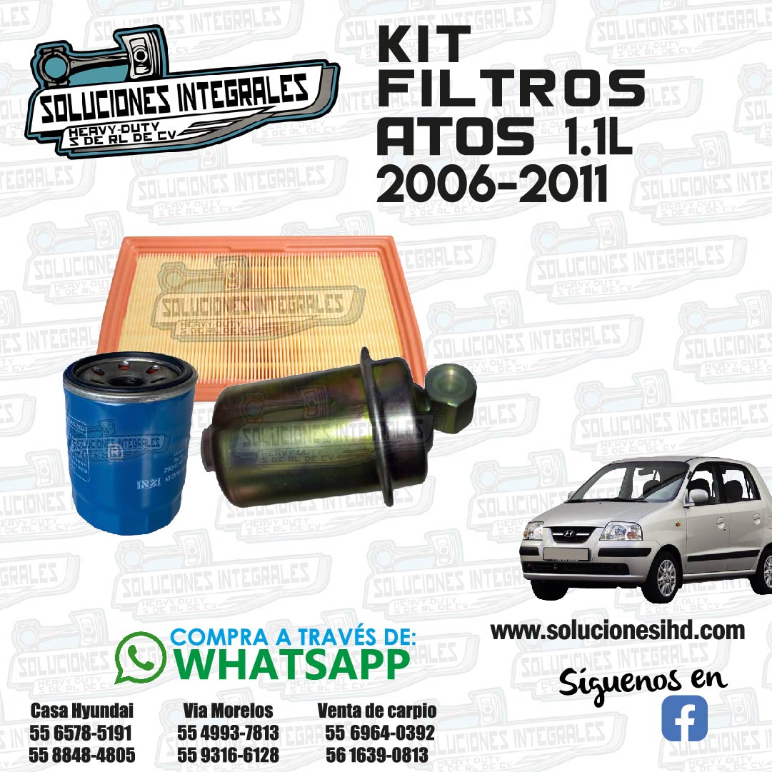 KIT FILTROS ATOS 1.1L 2006-2011 – Soluciones IHD