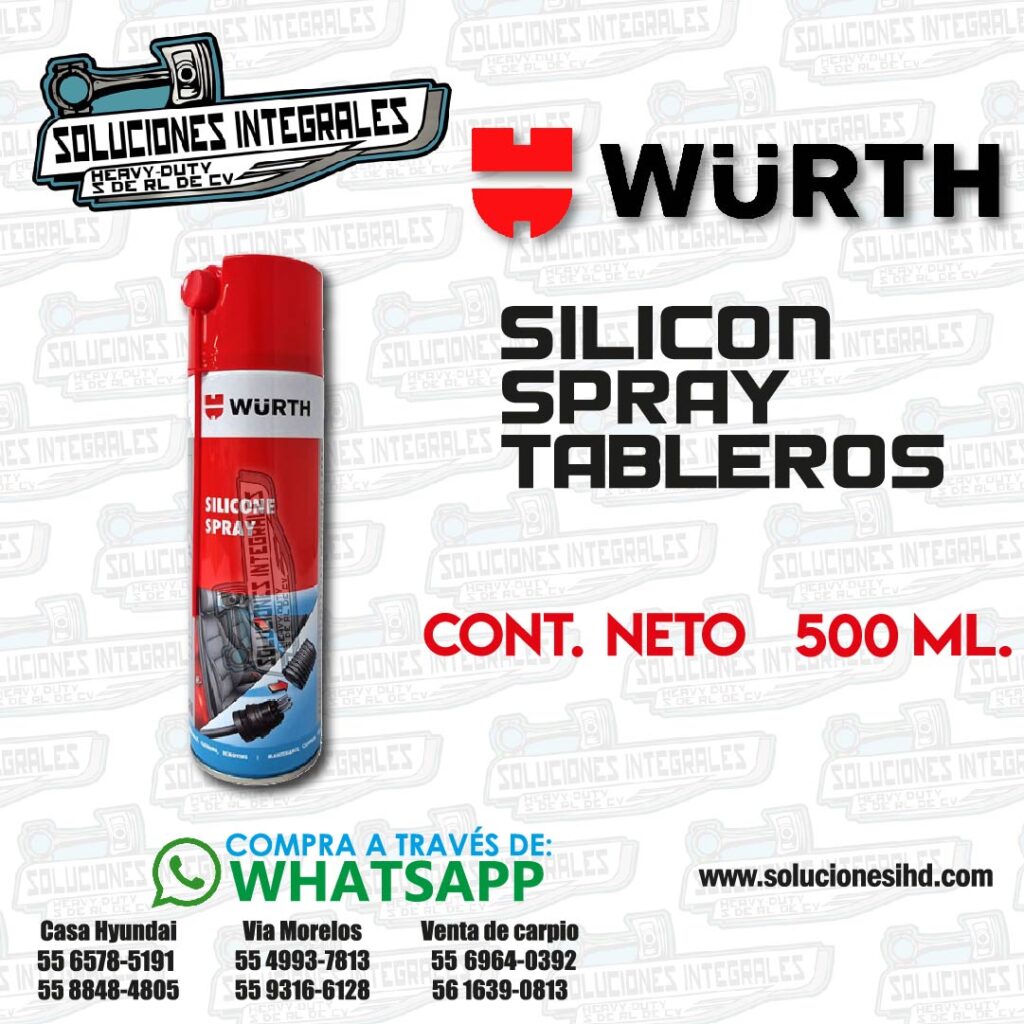 WURTH SILICON SPRAY TABLEROS 500ML – Soluciones IHD