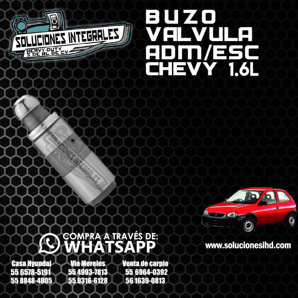 BUZO VALVULA ADM/ESC CHEVY 1.6L – Soluciones IHD