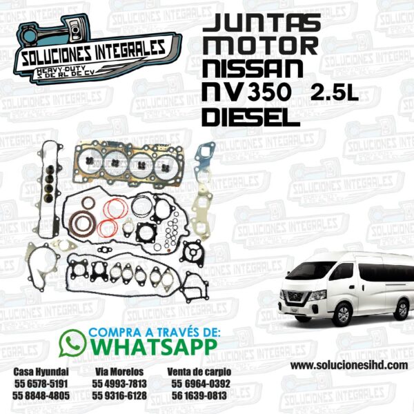 JUNTAS MOTOR NISSAN URVAN NV350 2.5L DIESEL – Soluciones IHD