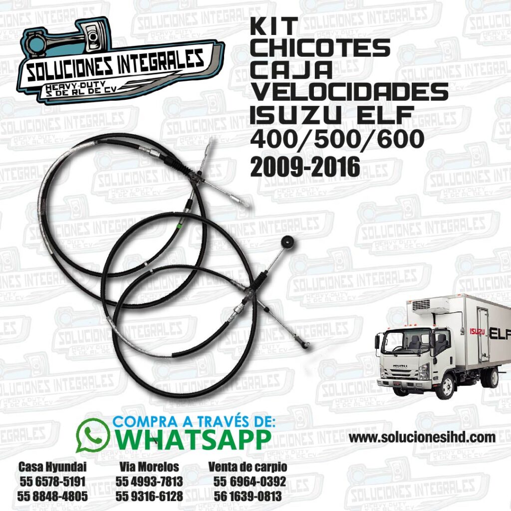 KIT CHICOTES CAJA VELOCIDADES (CAMBIOS,SELECTOR) ISUZU ELF 400 2009 ...